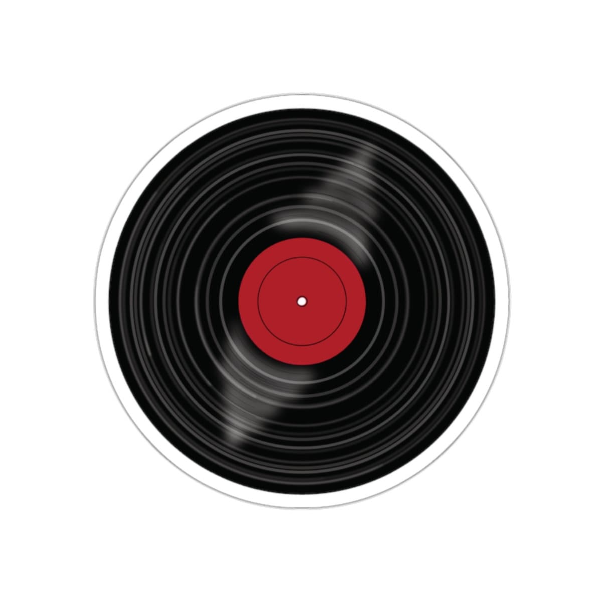 Red Cute Vinyl Record Sticker Music Heals Vinyl Record Sticker Record ...