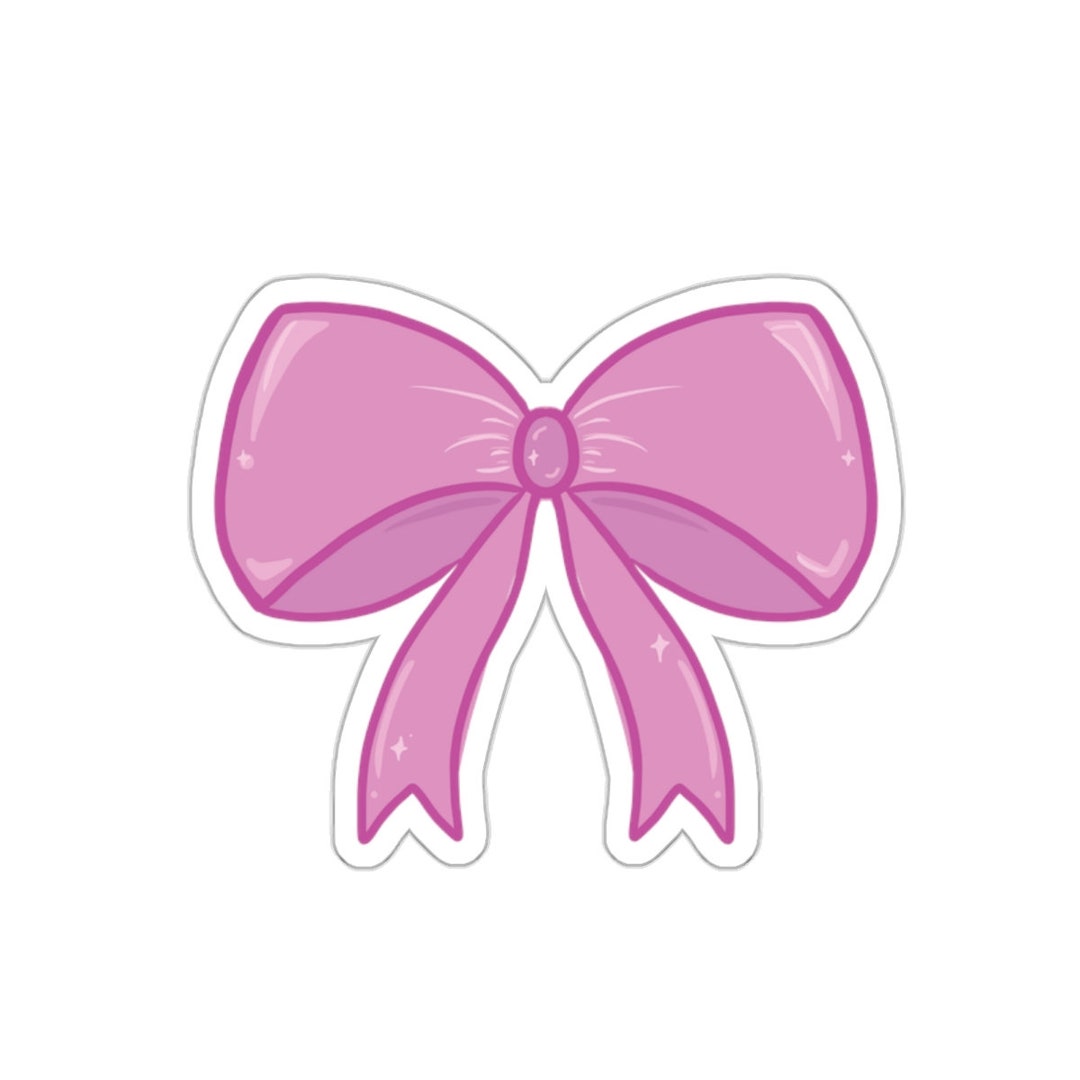 Pretty in Pink Bow Trendy Bow Cute Pink Bow Cute Pink Bow Sticker - Etsy