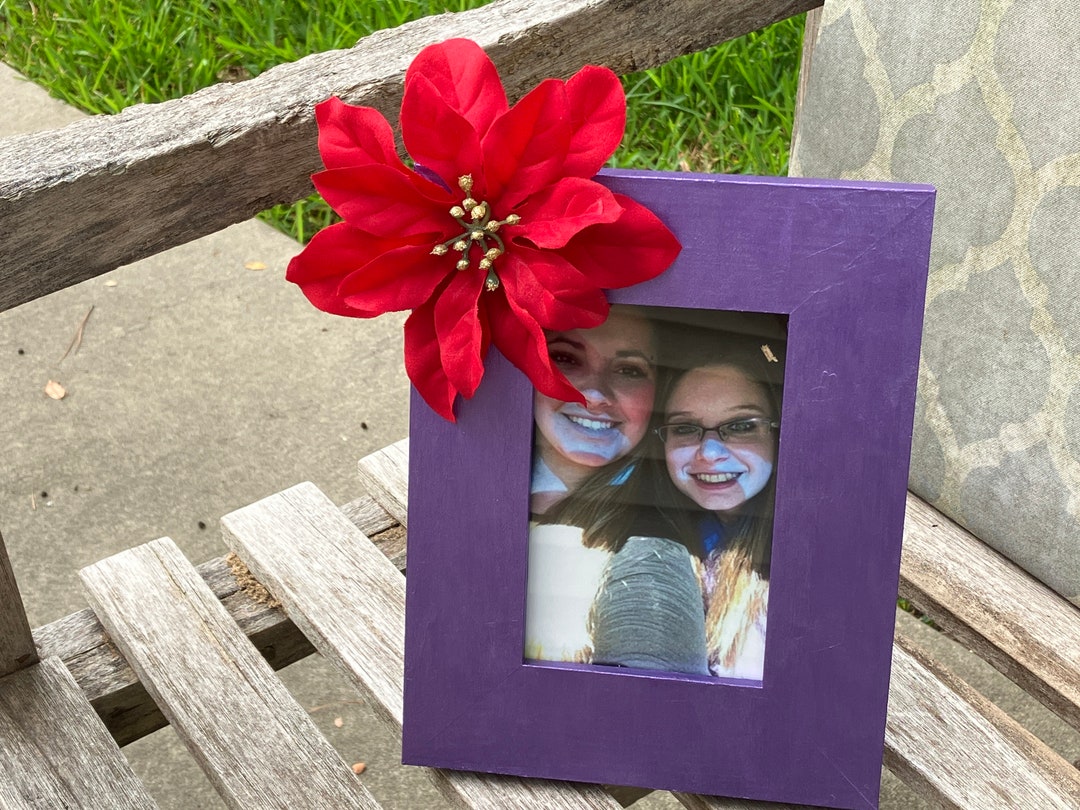 Picture Frame, Floral Picture Frame Gift, Purple Picture Frame, Baby ...