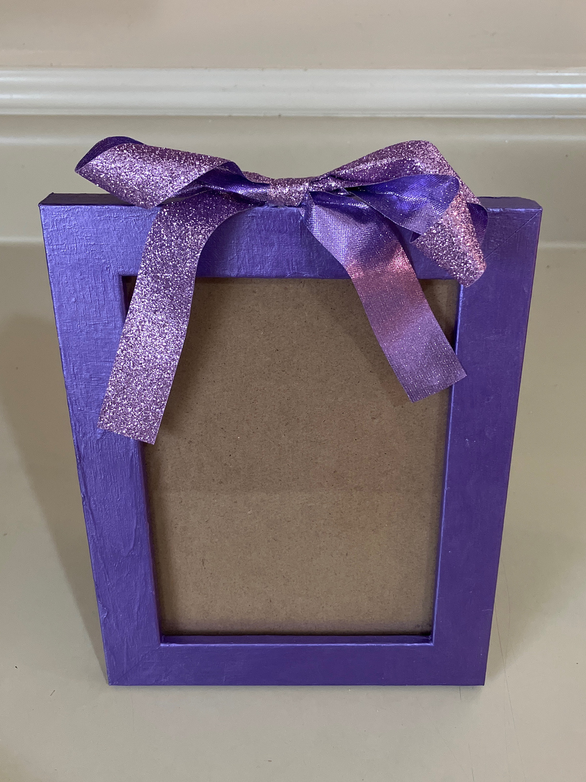 Sparkling Purple Baby Bow Picture Frame - Etsy