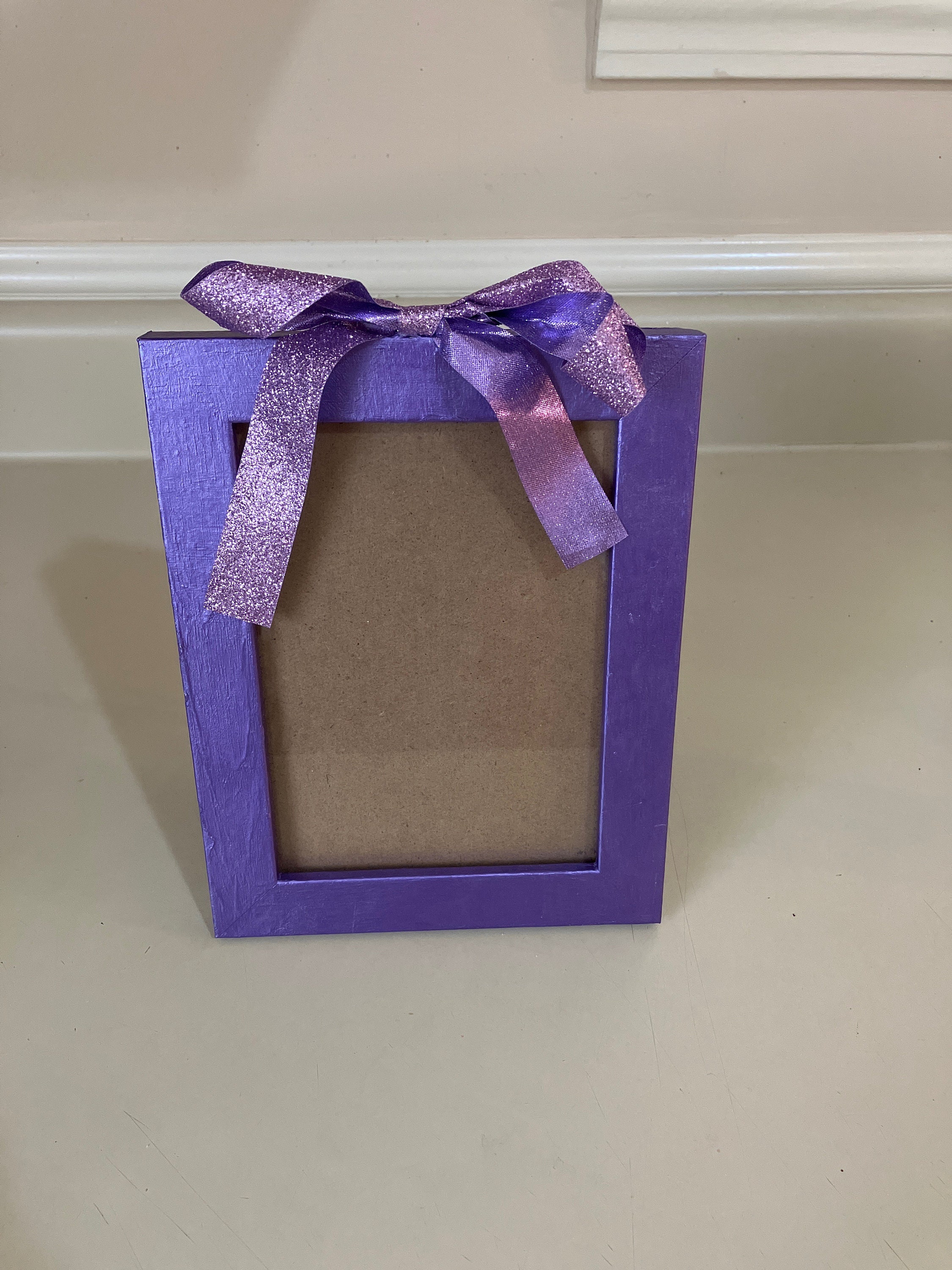 Sparkling Purple Baby Bow Picture Frame Baby Gift Nursery - Etsy