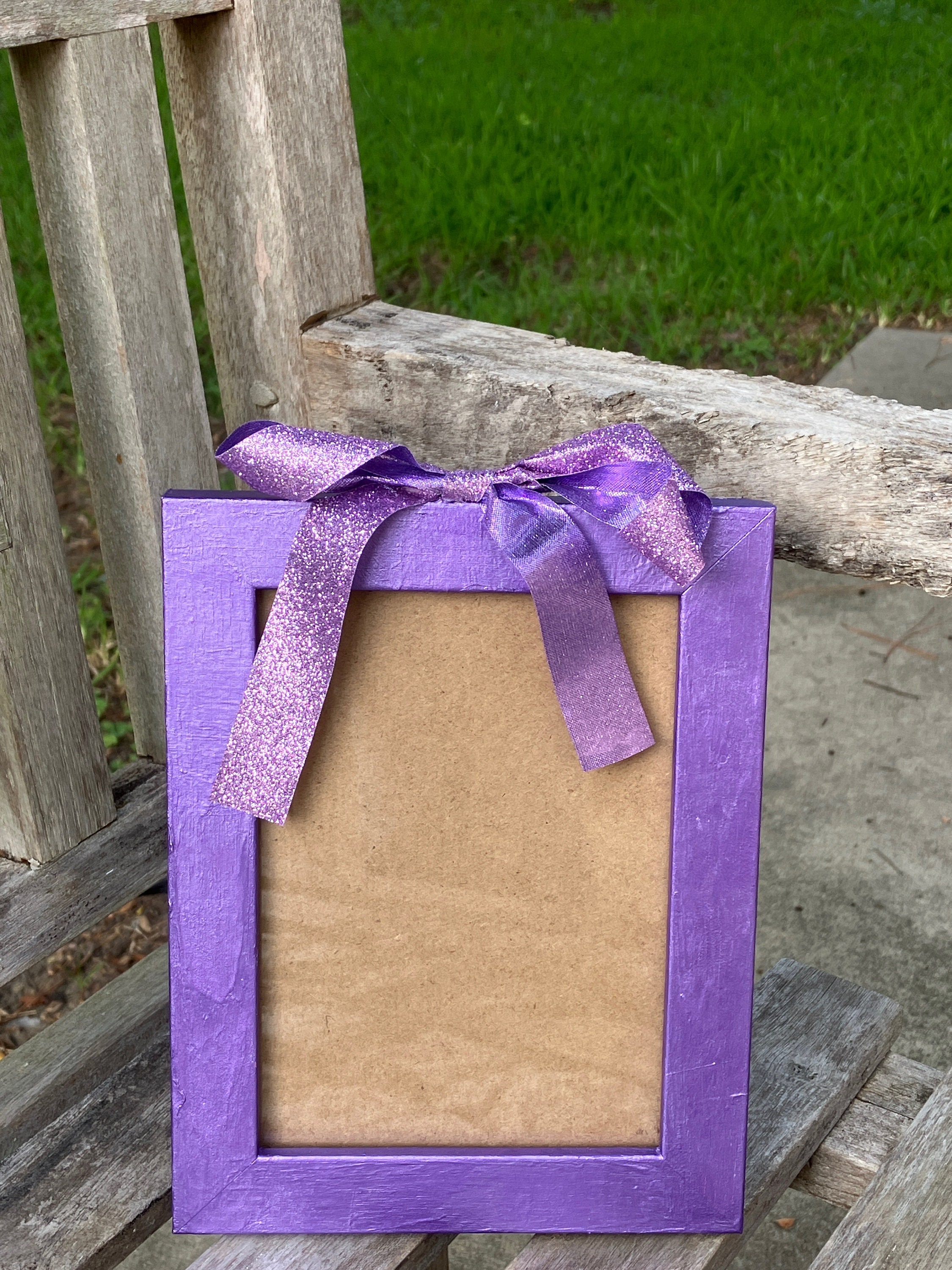 Sparkling Purple Baby Bow Picture Frame Baby Gift Nursery - Etsy