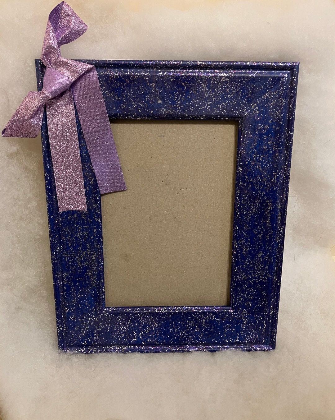 5x7 Purple Picture Frame With Bow, Nursery Decorations, Nursery Picture ...