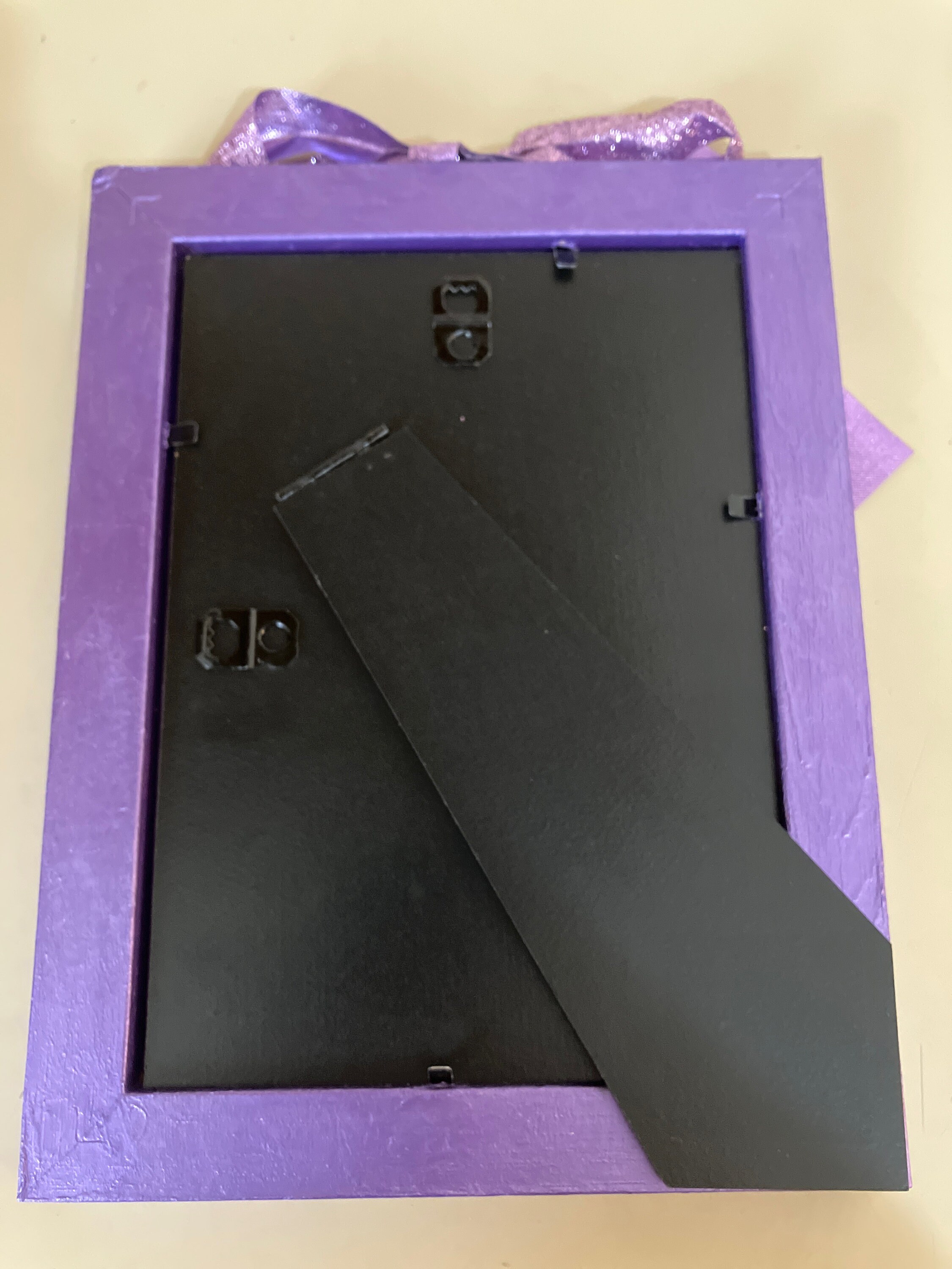 Sparkling Purple Baby Bow Picture Frame Baby Gift Nursery - Etsy