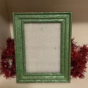 Emerald Glitter Christmas Picture Frame Theme Size: 5x7 - Etsy