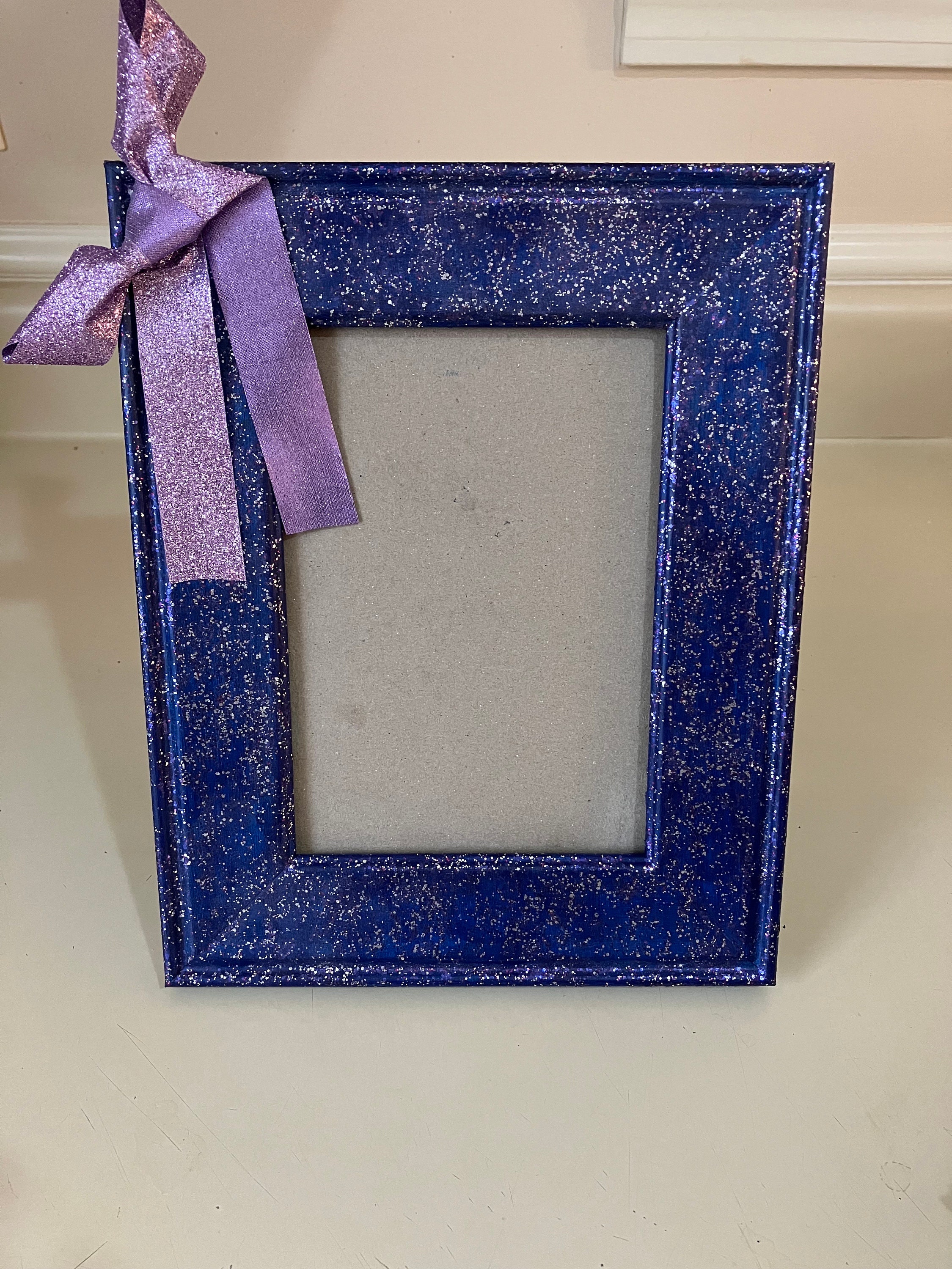 5x7 Purple Picture Frame With Bow, Nursery Decorations, Nursery Picture ...