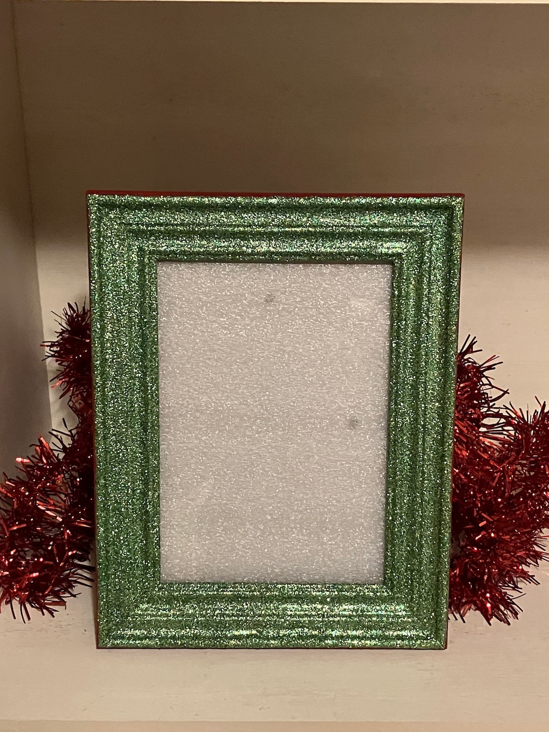 Emerald Glitter Christmas Picture Frame Theme Size: 5x7 - Etsy