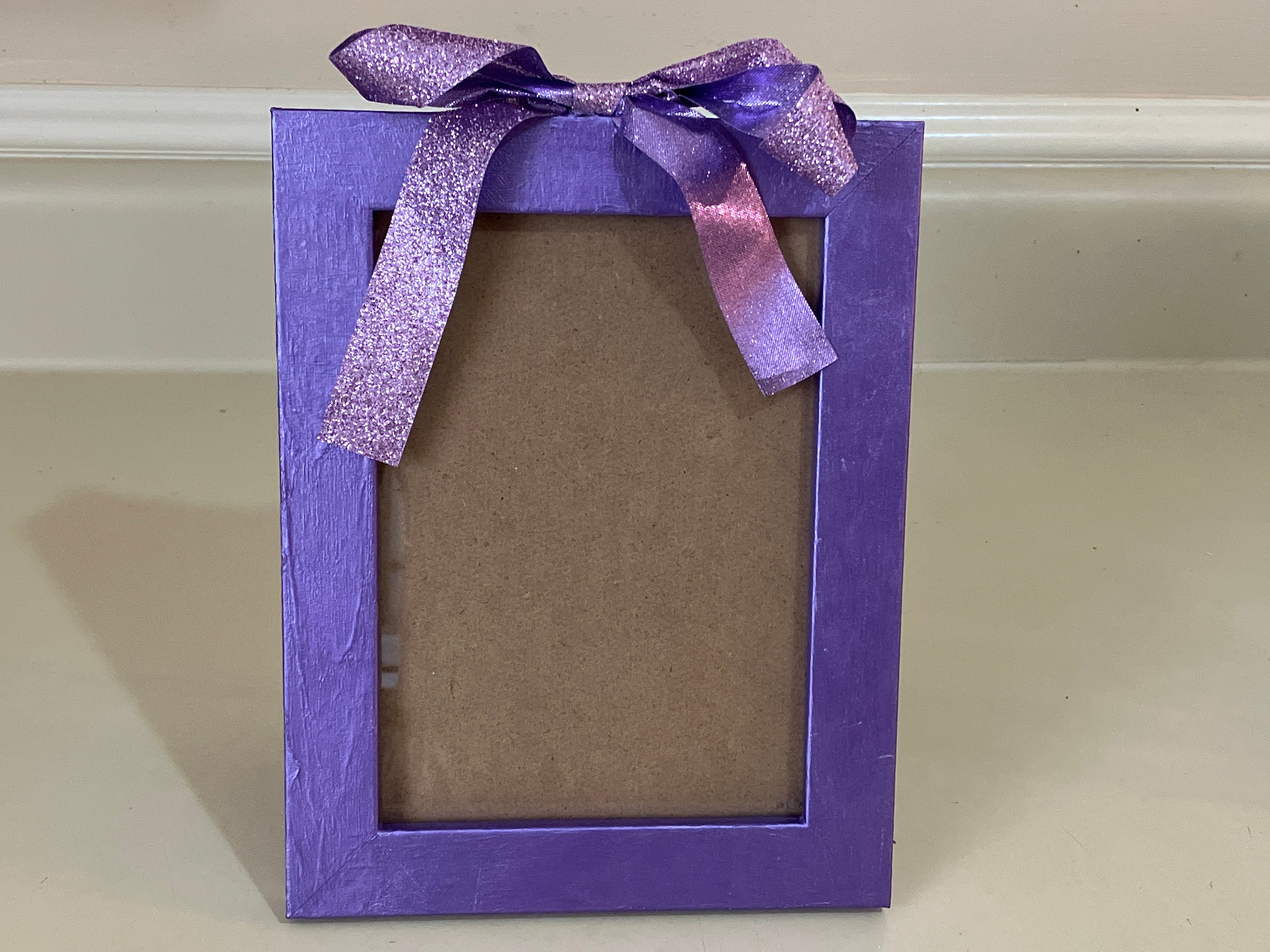 Sparkling Purple Baby Bow Picture Frame Baby Gift Nursery - Etsy