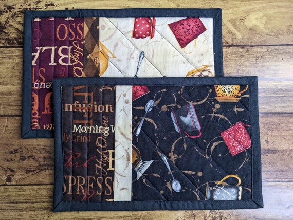 Coffee Theme Mug Rug - Etsy