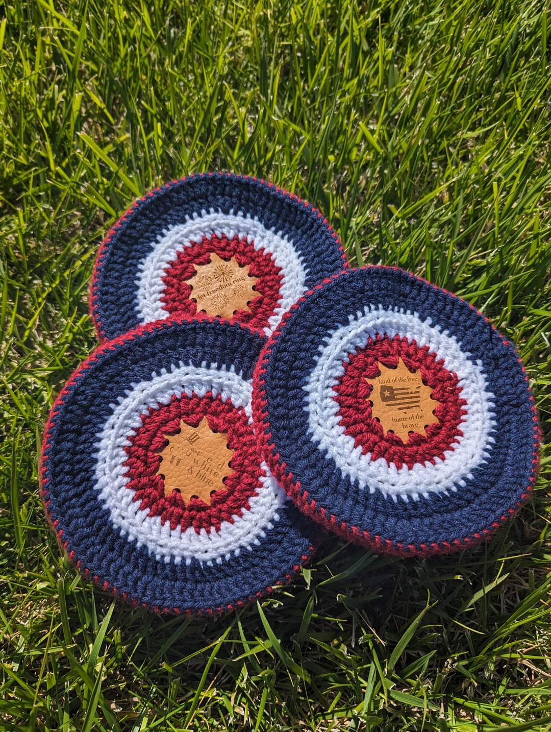 Crochet Frisbee 4th of July Theme - Etsy