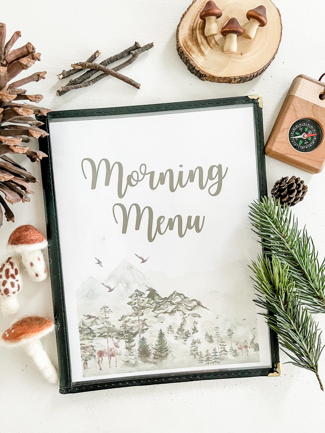 Morning Menu Forest Design Printable Covers and Pages Homeschool ...