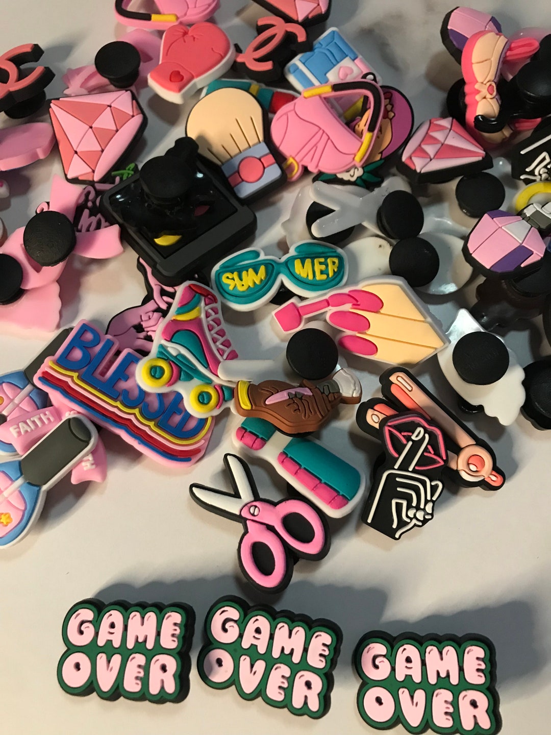 Crocs Charms Jibbitz Sunglass Makeup Diamond , Perfume Purse - Etsy