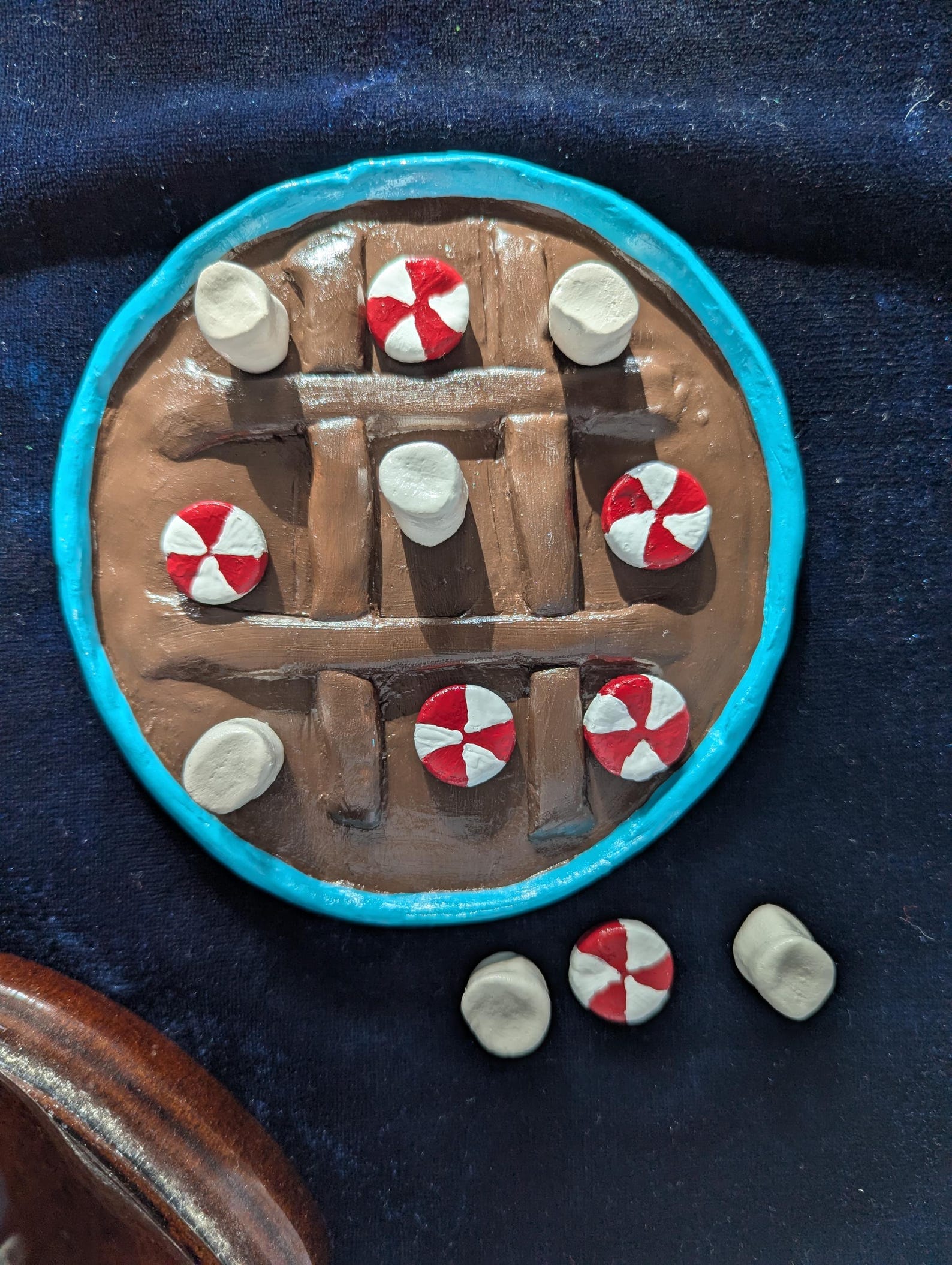 Hot Chocolate Clay Tic Tac Toe Board - Etsy