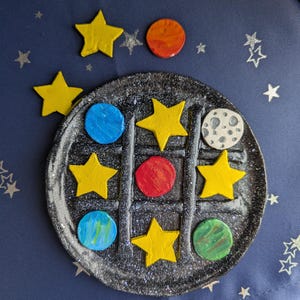 Galaxy Clay Tic Tac Toe Board - Etsy