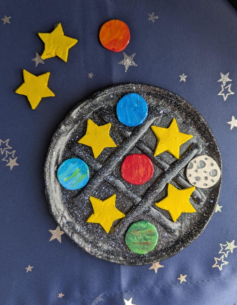 Galaxy Clay Tic Tac Toe Board - Etsy