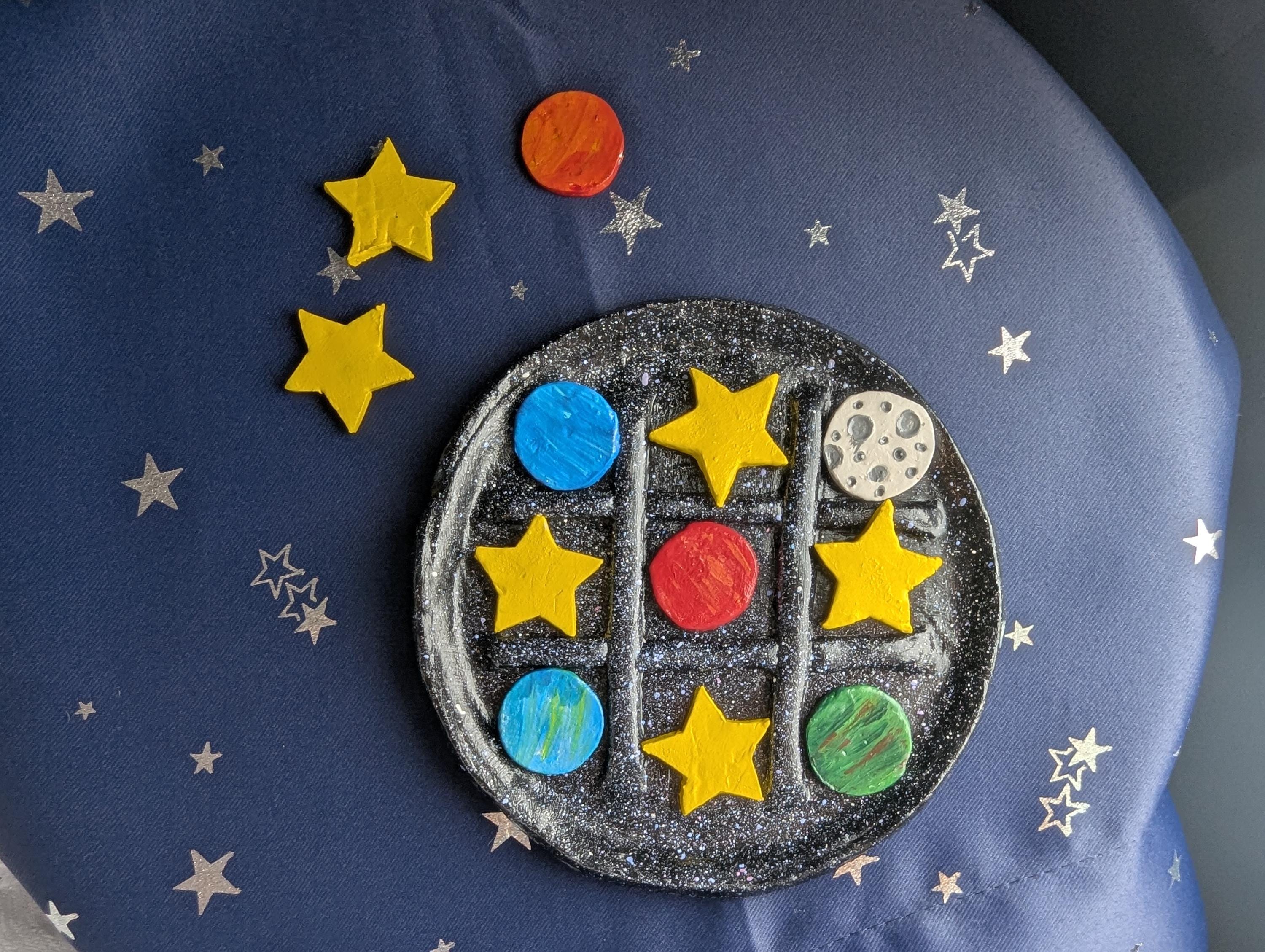 Galaxy Clay Tic Tac Toe Board - Etsy
