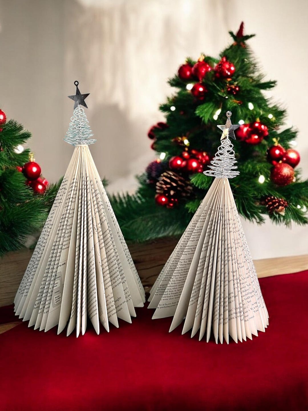 Book Decor Book Art Holiday Decor Book Sculpture Paper Christmas Tree ...