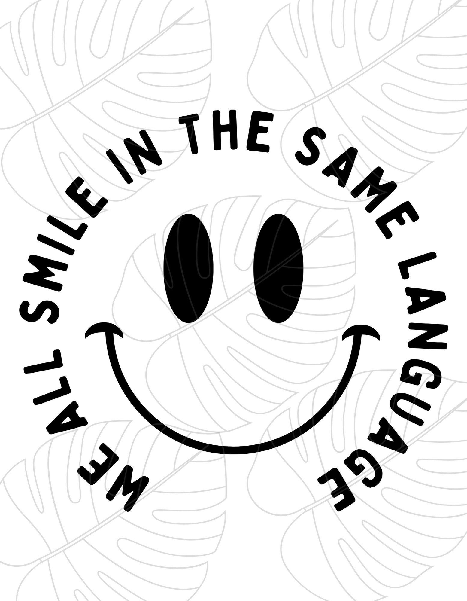 Smile in the Same Language, SVG PNG DXF, Esl Teacher, Happy Face - Etsy