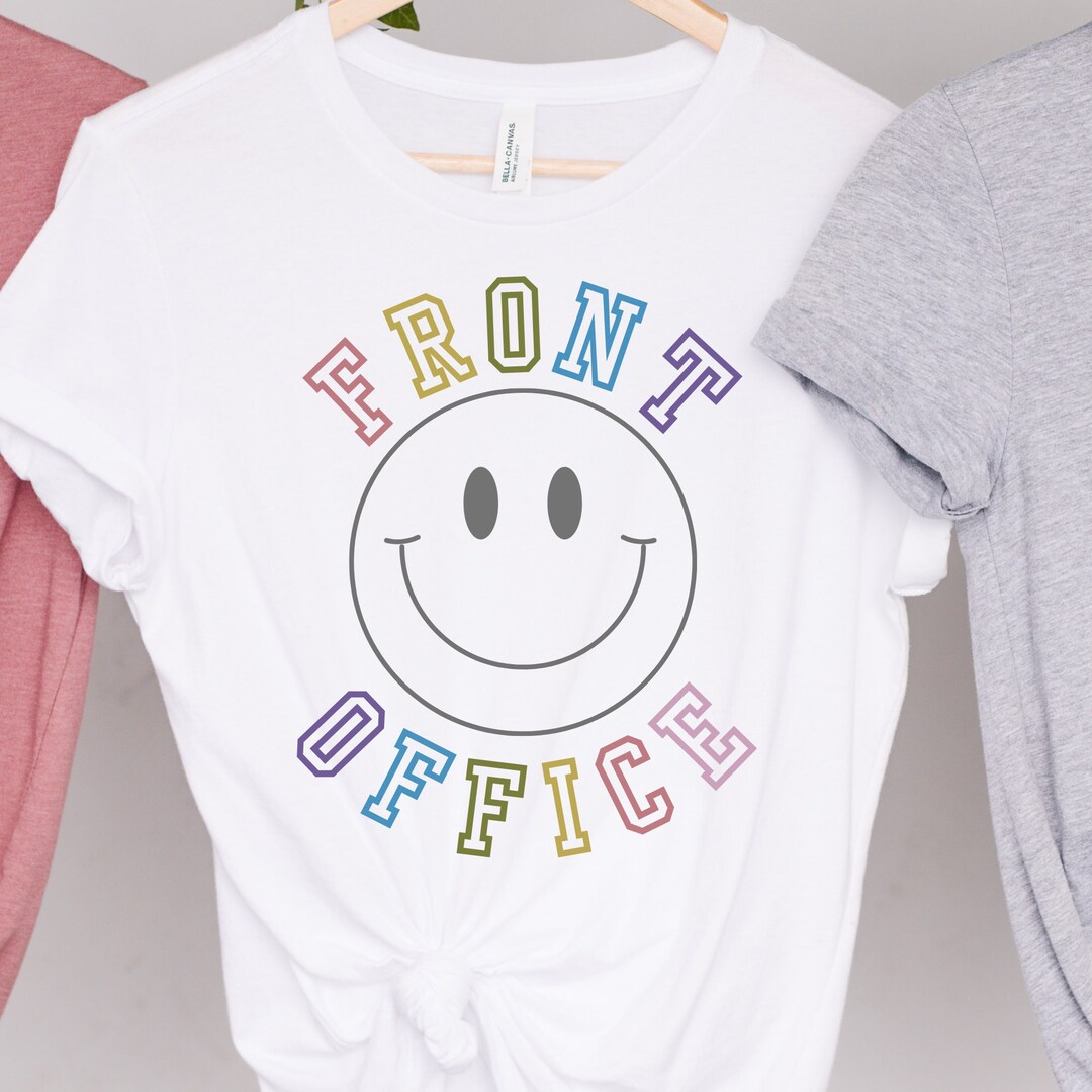 Front Office Shirt PNG/SVG, Retro Smiley Women School Staff Digital ...