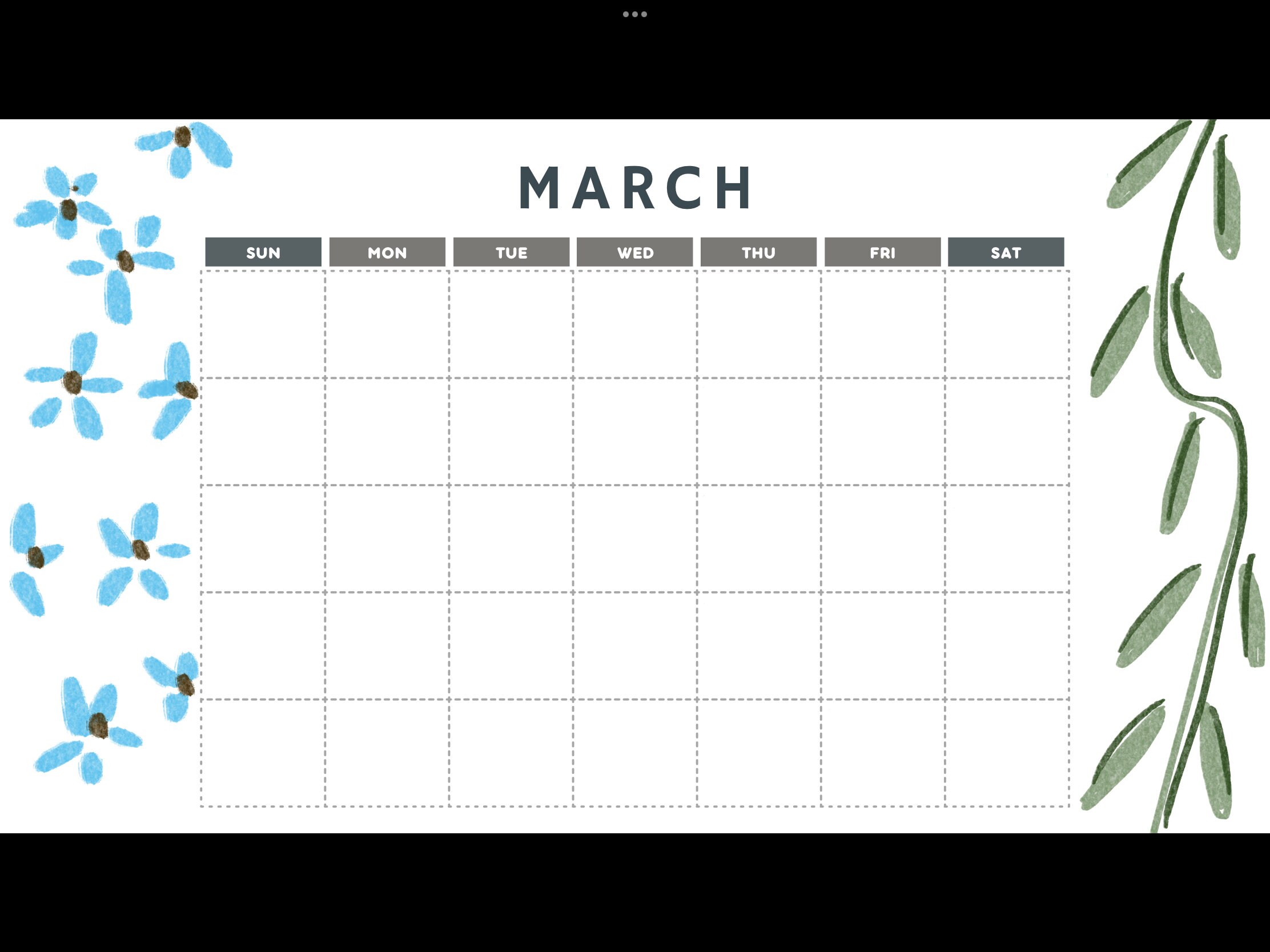 Blank Flower Calender - Etsy