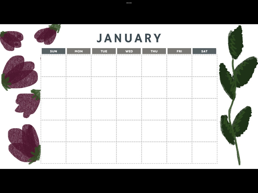 Blank Flower Calender - Etsy