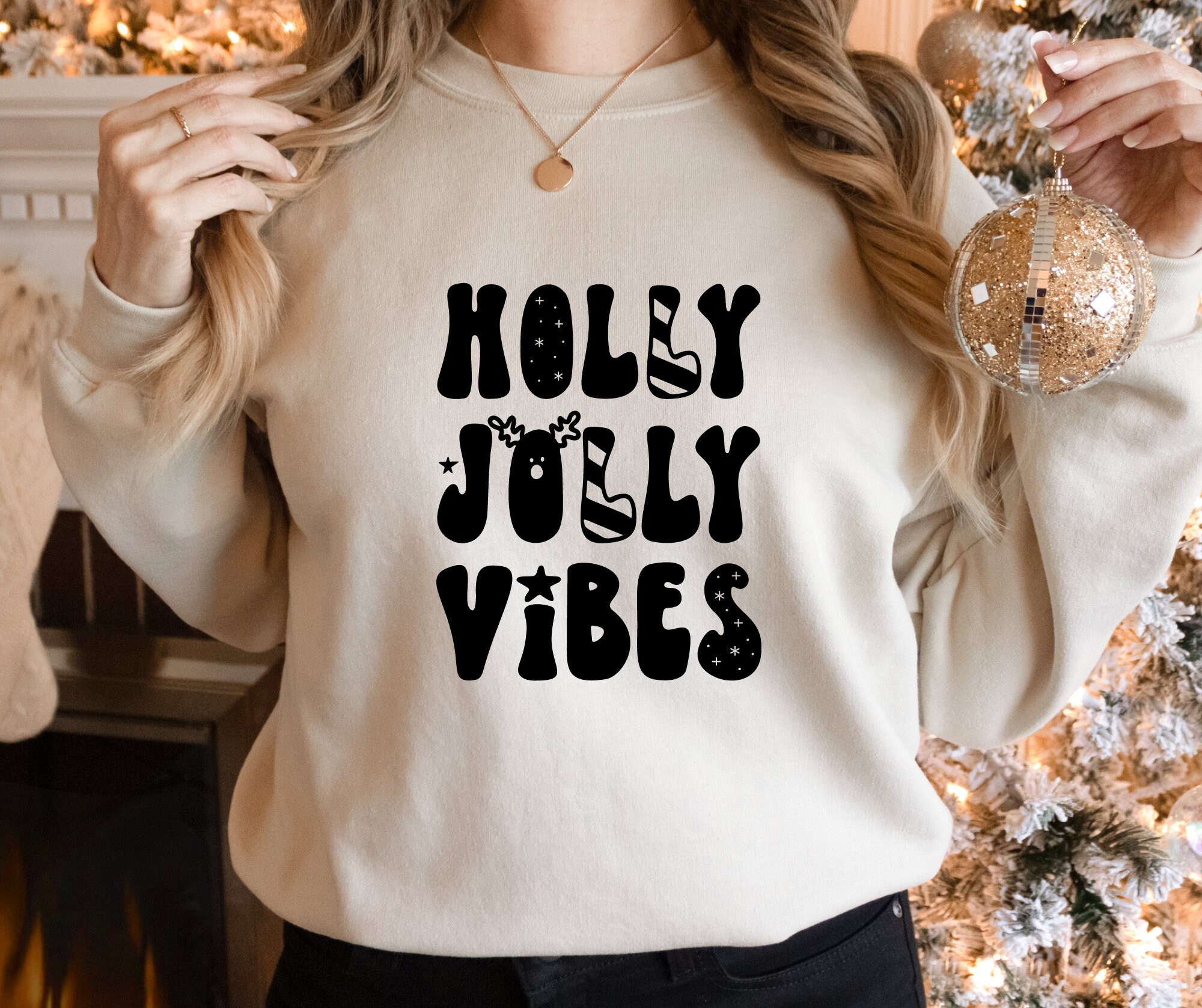 Holly Jolly SVG Christmas SVG Retro Svg Christmas Sign - Etsy