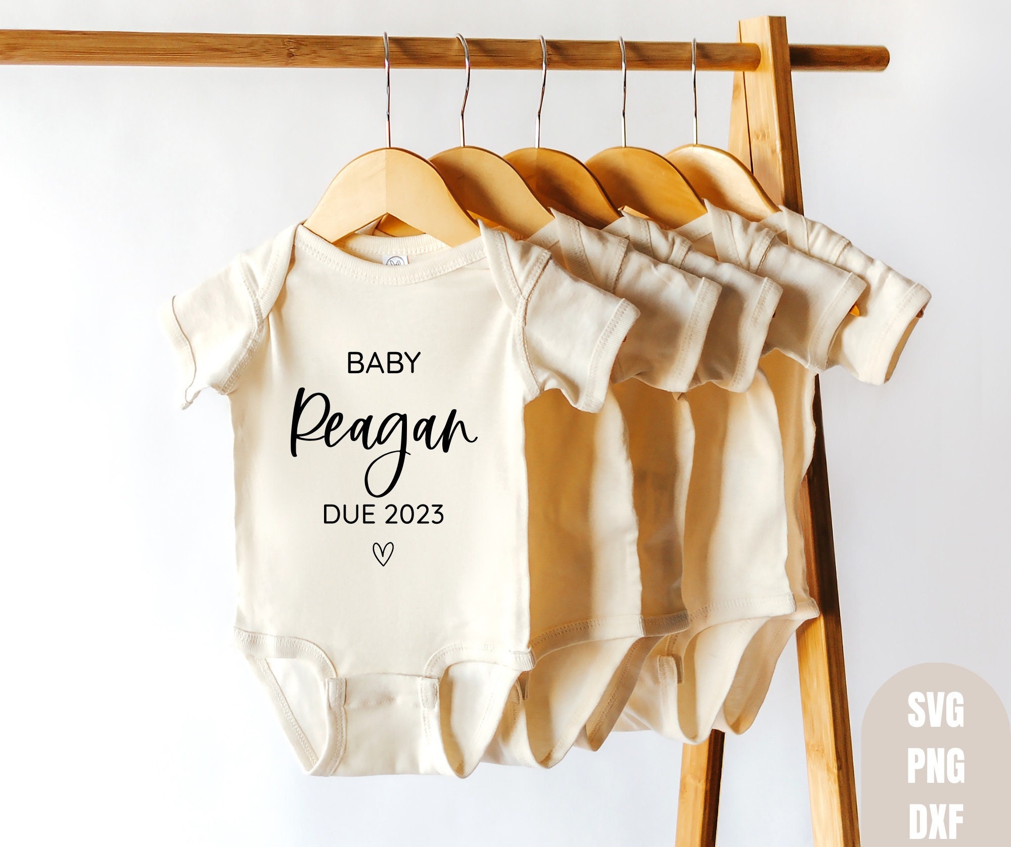 Baby Due SVG Personalized Baby SVG Baby Announcement SVG Baby Reveal ...