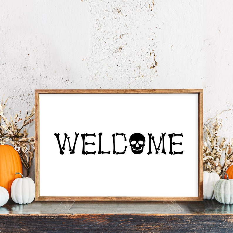 Welcome SVG Halloween SVG Skull SVG Outdoor Fall - Etsy