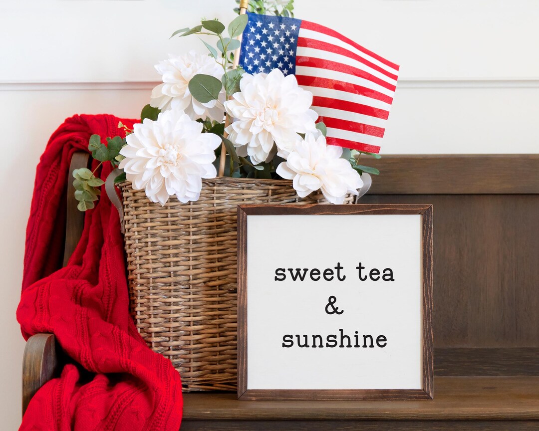 Sweet Tea & Sunshine - Summer SVG - Summer Porch Sign - Mom Gift - Etsy