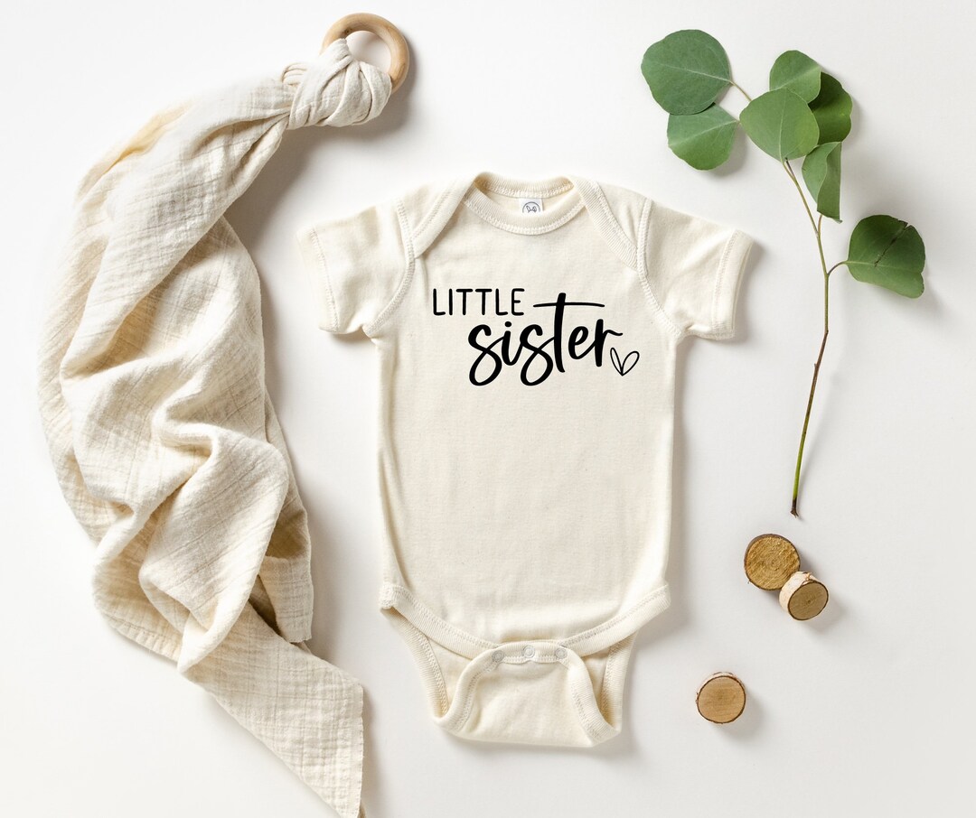 Little Sister SVG Pregnancy Announcement SVG Newborn SVG Sister Shirt ...