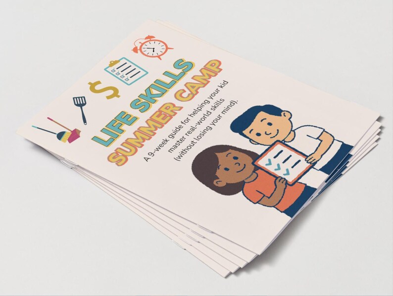 Summer Life Skills Camp | 9-week Kids Workbook PDF | Digital Download ...