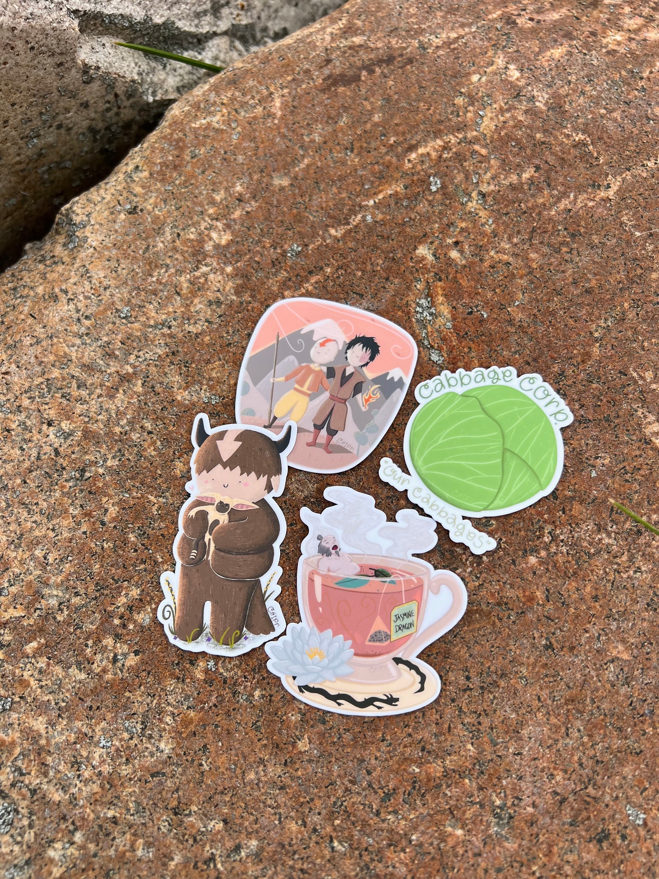 ATLA Vinyl Sticker Pack for Laptop, Phone Case Cute Avatar Art Aang ...