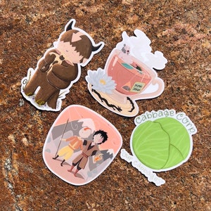 ATLA Vinyl Sticker Pack for Laptop, Phone Case Cute Avatar Art Aang ...