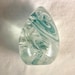 Joe Rice Swirl Paperweight Art Glass Blue White Paperweight - Etsy