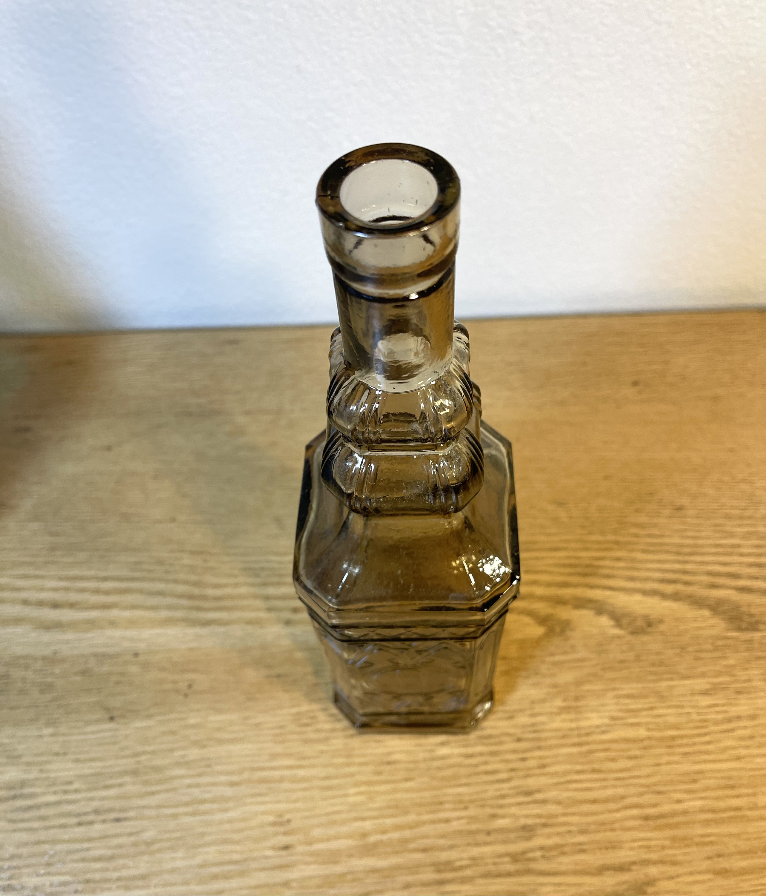 Vintage Brown Glass Bottle, Decanter, Square, 1970's Barware - Etsy