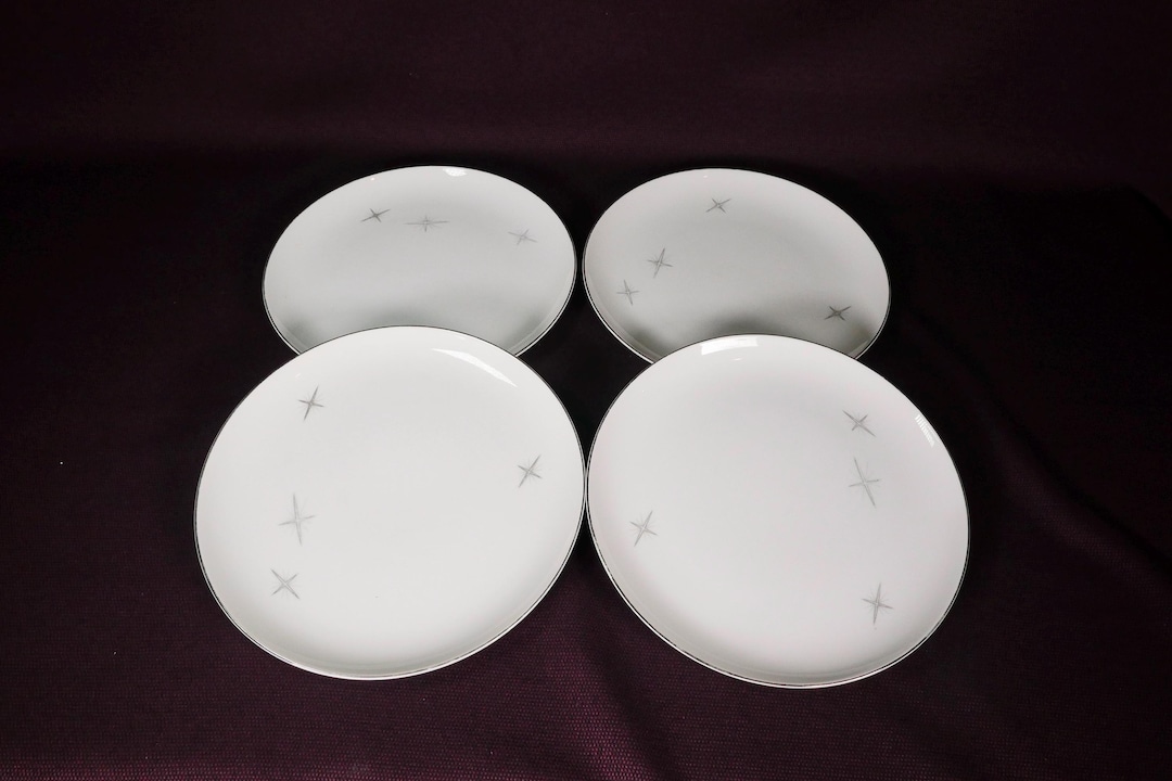 Vintage Fukagawa Arita #713 Cross Star Dinner Plates Set of 4 Mid ...