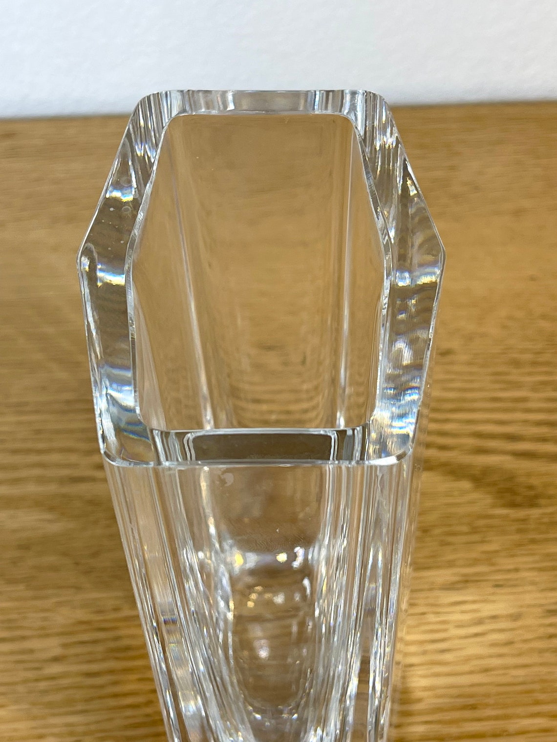 Vintage Heavy Kosta Boda Crystal Vase B. Edenfalk Colonna 1986 1980's ...
