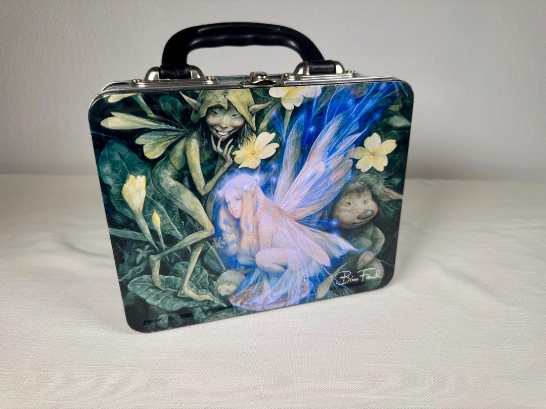 VERY RARE Vintage Brian Froud Fairies Lunchbox Metal Tin Collectible ...