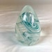 Joe Rice Swirl Paperweight, Art Glass Blue White Paperweight, Signed ...