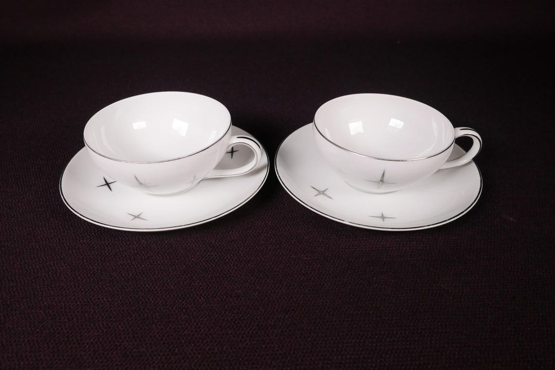 Vintage Mid-century Modern Fukagawa Arita China Teacup and Saucer Set ...