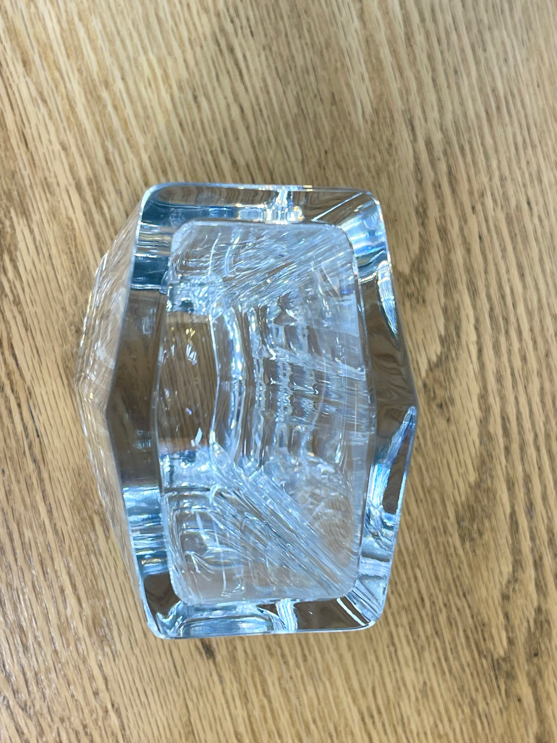 Vintage Heavy Kosta Boda Crystal Vase B. Edenfalk Colonna 1986 1980's ...