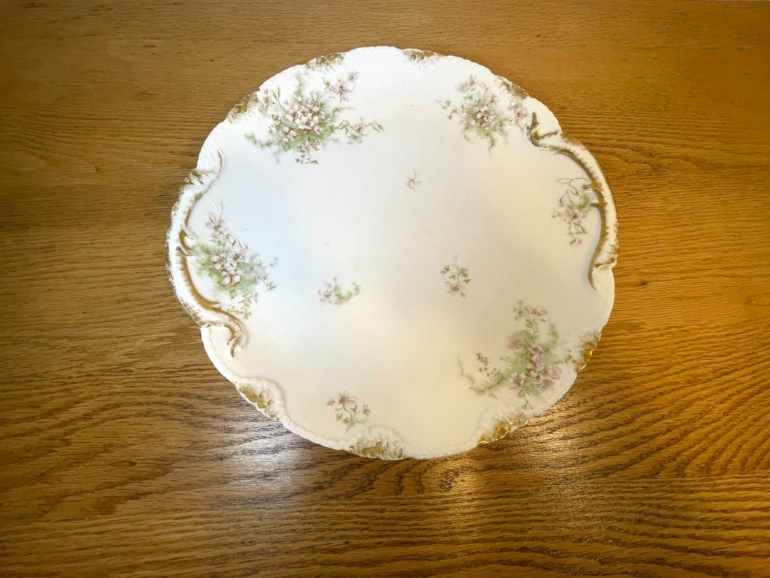 Vintage Theodore Haviland Limoges Platter: 1930s Schleiger 150, Pink ...