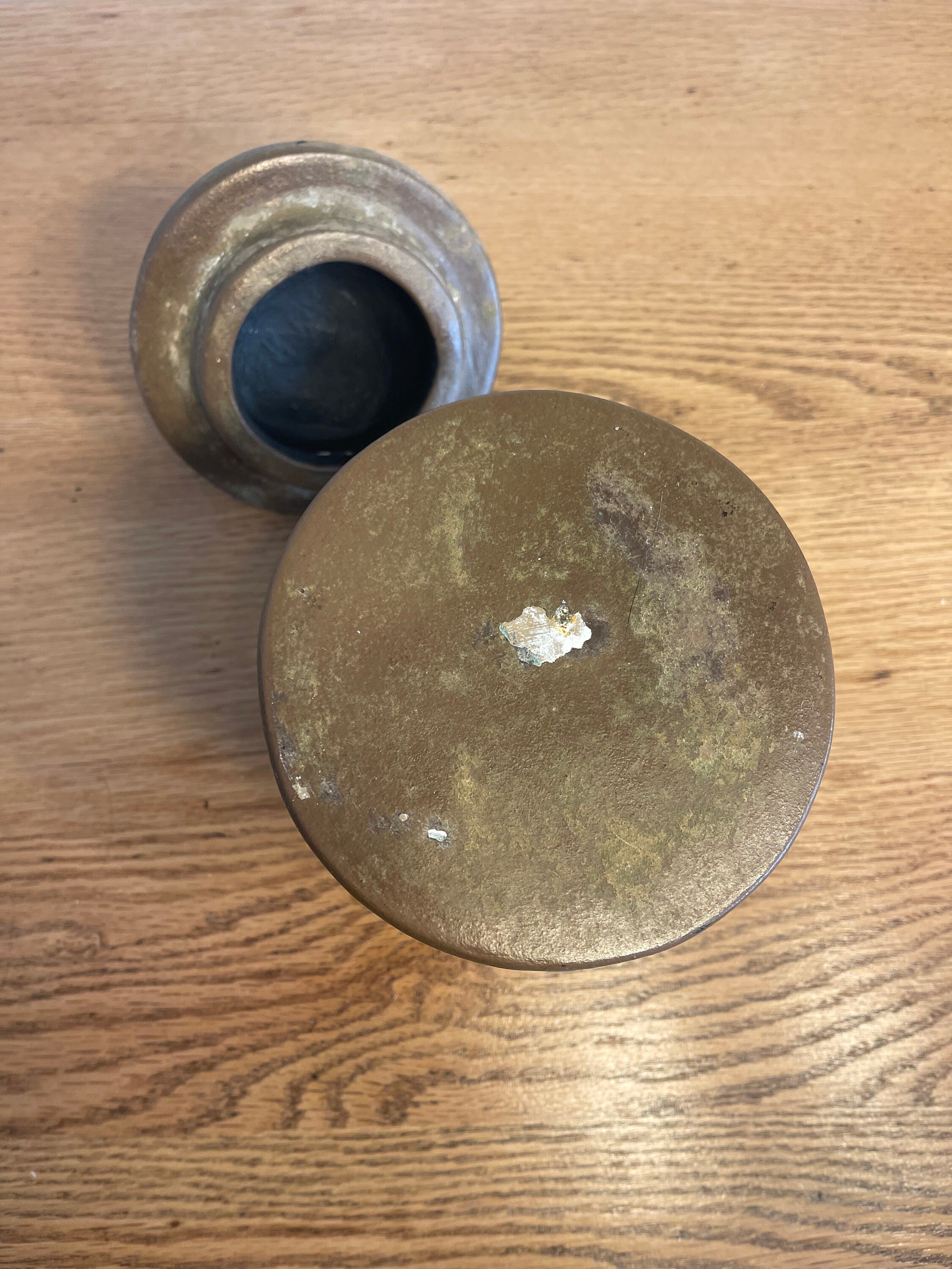 Vintage Plaster / Chalkware Canister With Elephant Handle on Lid in ...