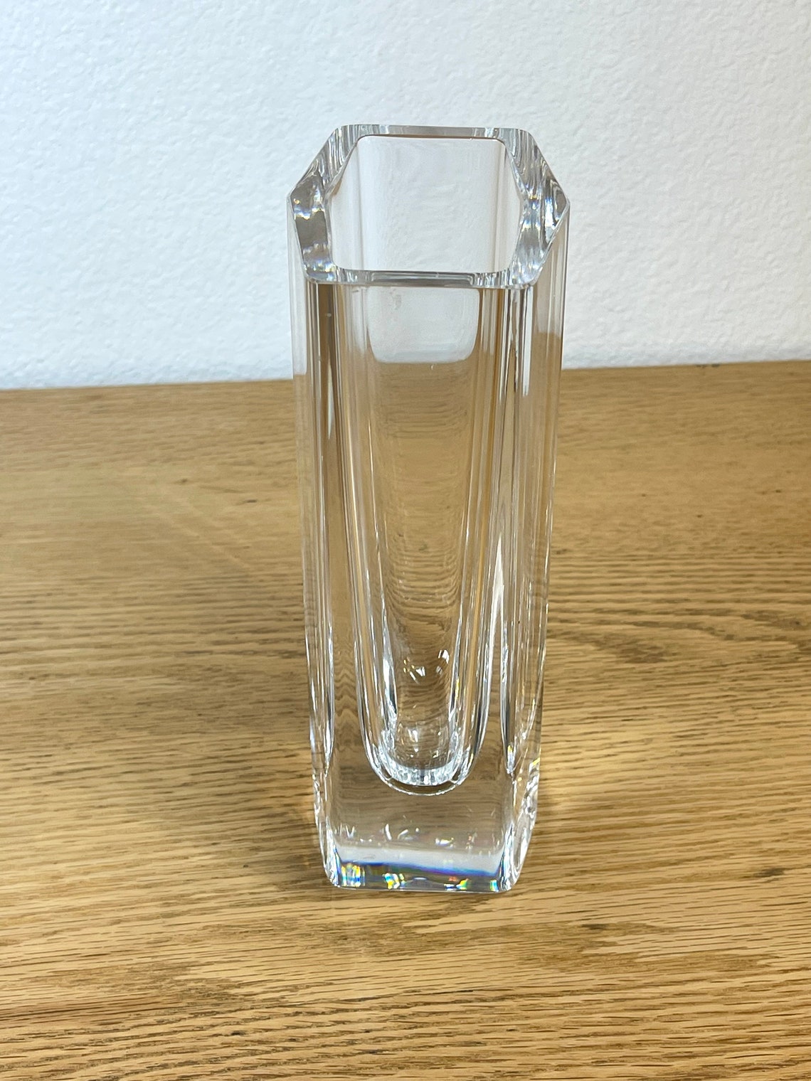 Vintage Heavy Kosta Boda Crystal Vase B. Edenfalk Colonna 1986 1980's ...