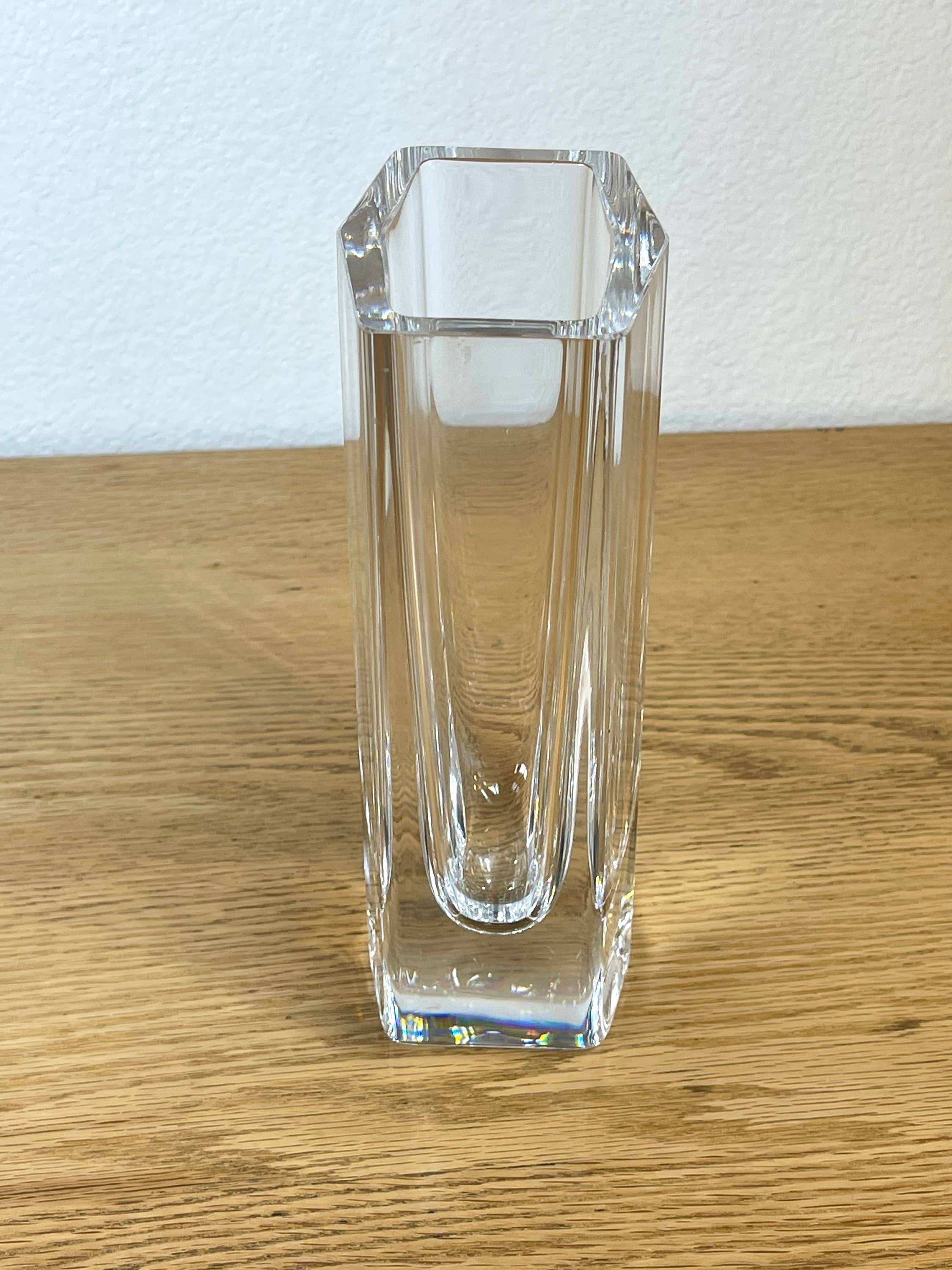 Vintage Heavy Kosta Boda Crystal Vase B. Edenfalk Colonna 1986 1980's ...