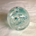Joe Rice Swirl Paperweight, Art Glass Blue White Paperweight, Signed ...