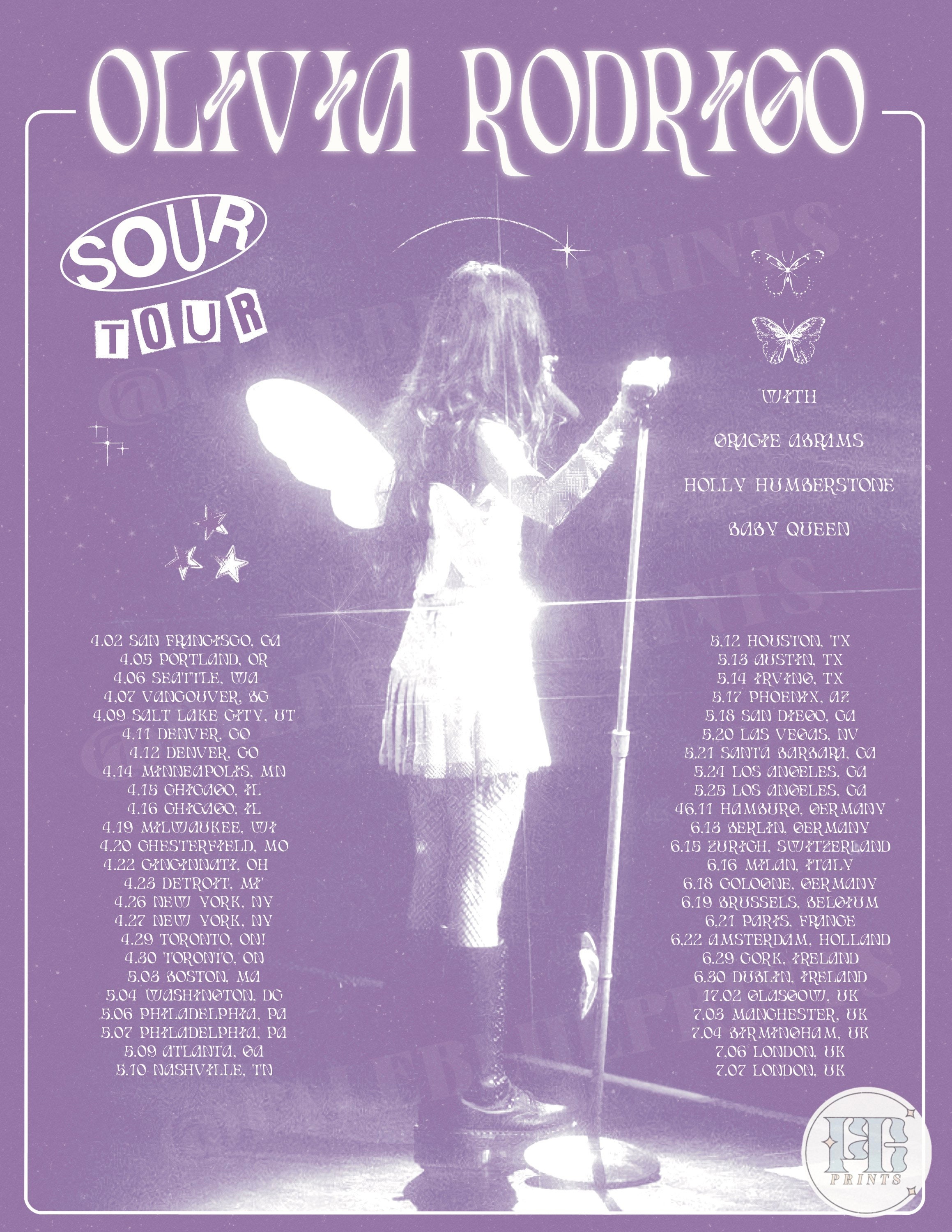 Sour Tour Fan Made Retro Style Poster Print - Etsy Australia