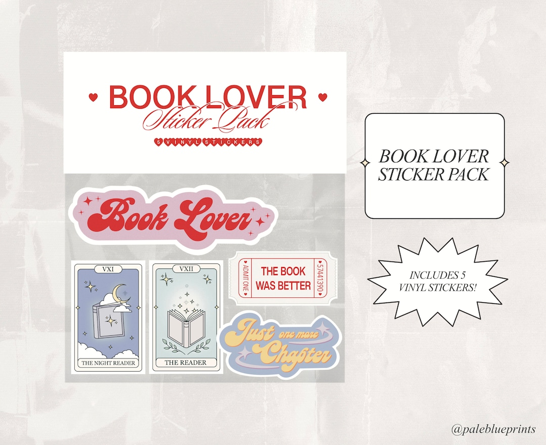Book Lover Sticker Pack - Etsy