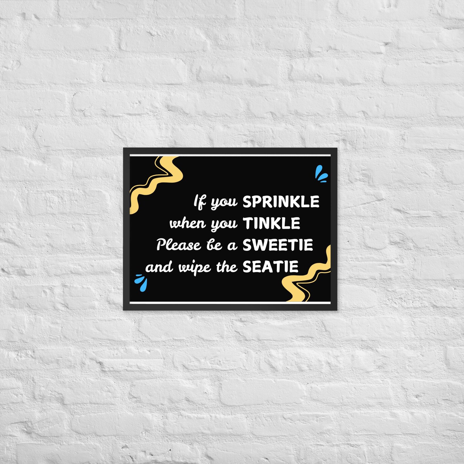 If You Sprinkle When You Tinkle Landscape Bathroom Funny Wall Art ...