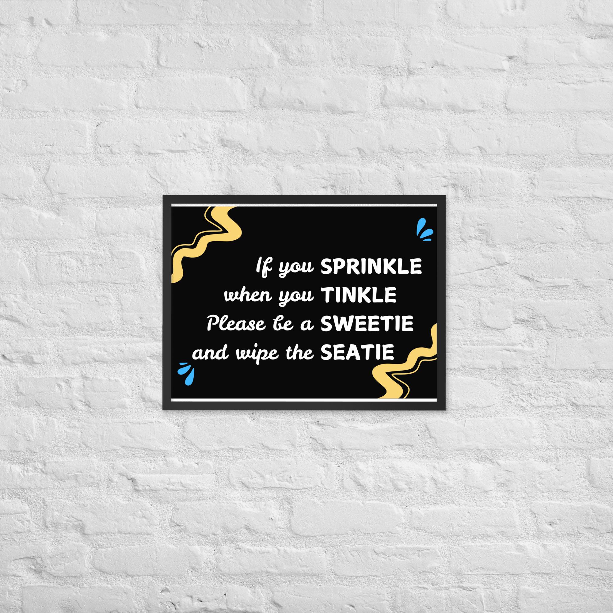 If You Sprinkle When You Tinkle Landscape Bathroom Funny Wall Art ...